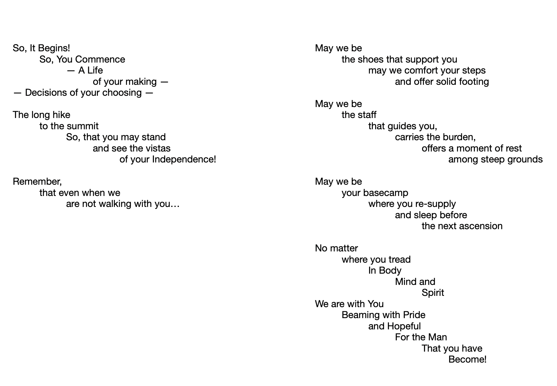 Commencement - American Place